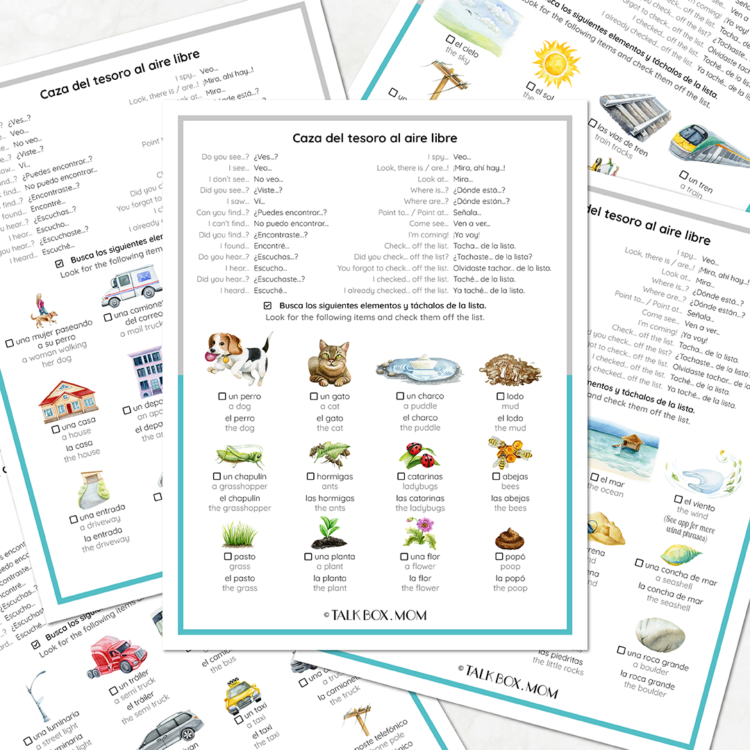 Spanish: Outdoor Scavenger Hunts – TalkBox.Mom